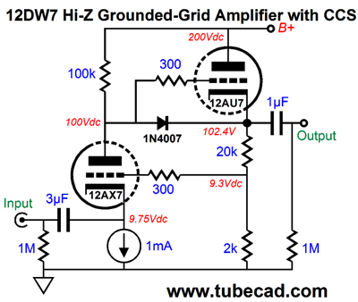 Real Grounded-Grid Aplifier